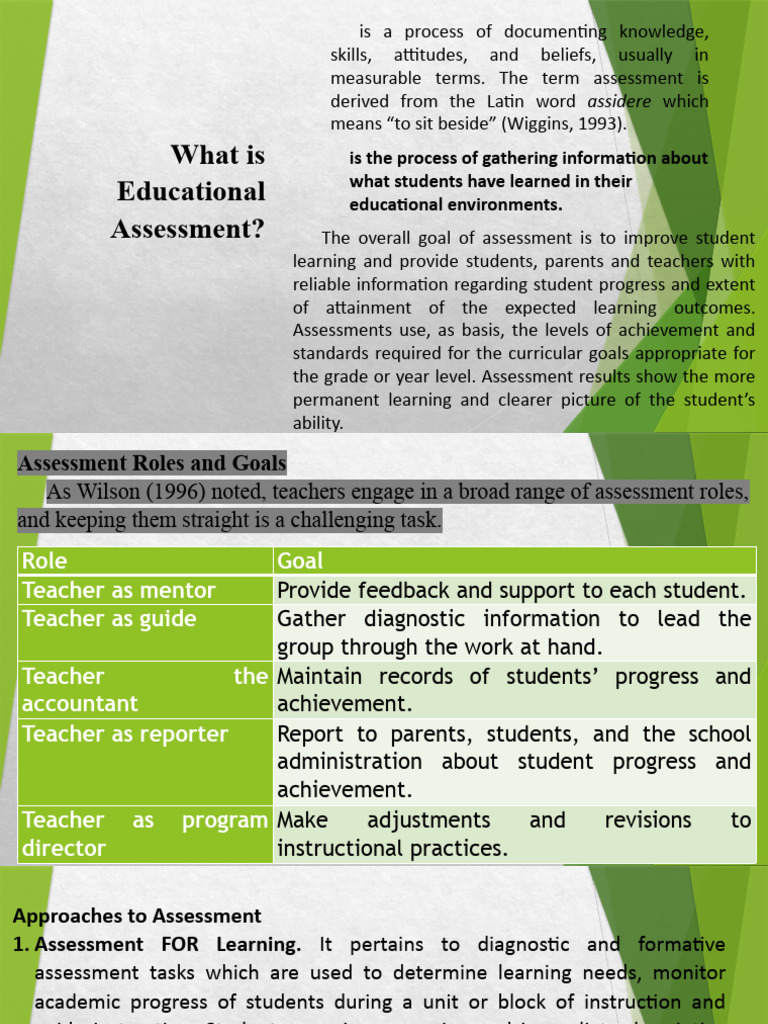 Understanding Educational Assessment Methods | PDF | Educational ...