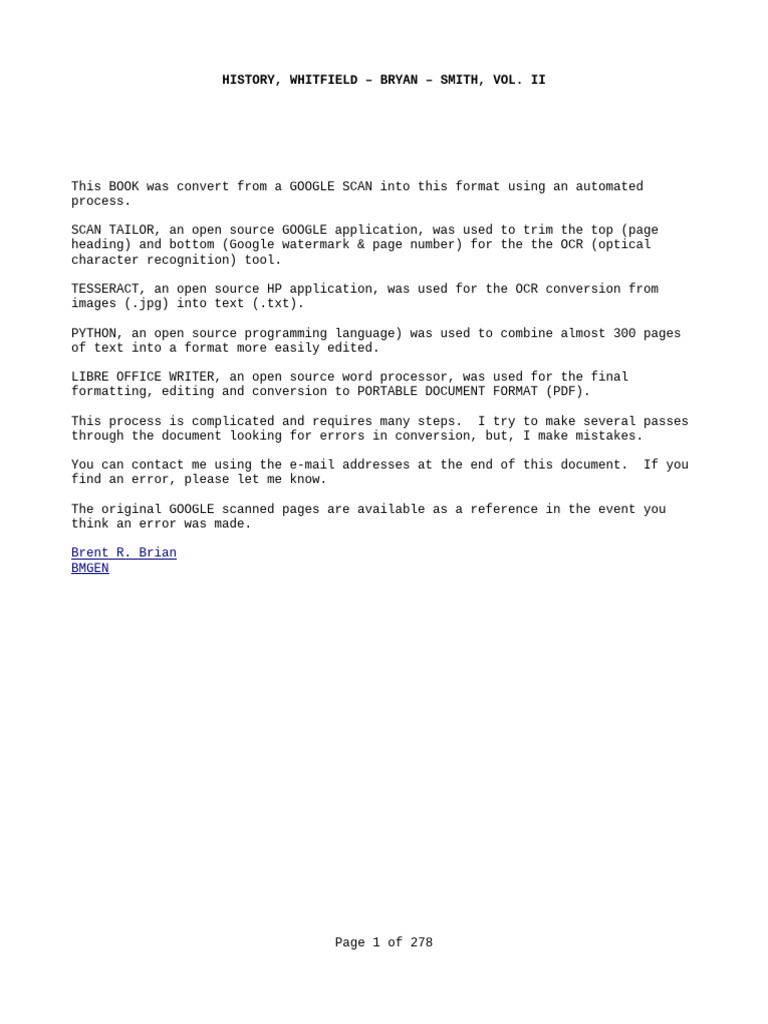 Whitfield-Bryan-Smith Family History II | PDF | Optical Character ...