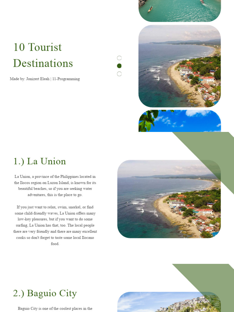 10 Tourist Destinations | PDF | Tourism