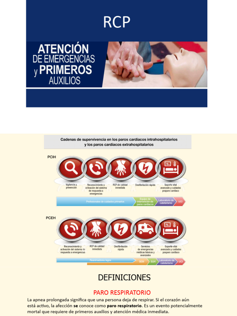 Presentación RCP. | Descargar gratis PDF | Reanimación cardiopulmonar | Paro cardíaco