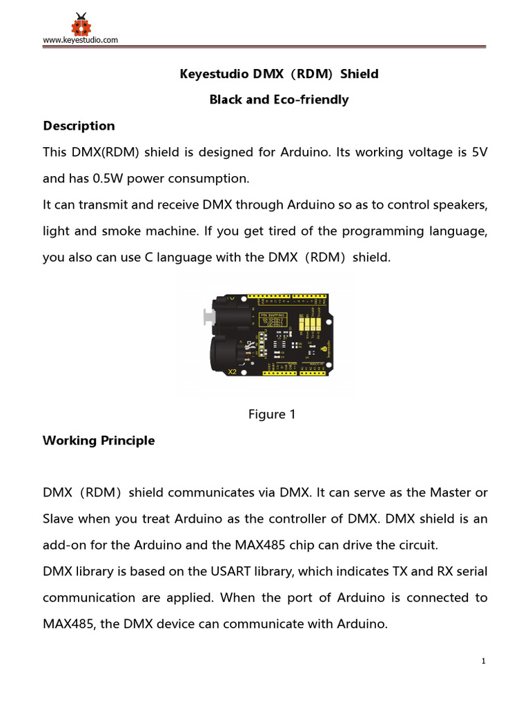KS0529 Keyestudio DMX RDM Shield | PDF