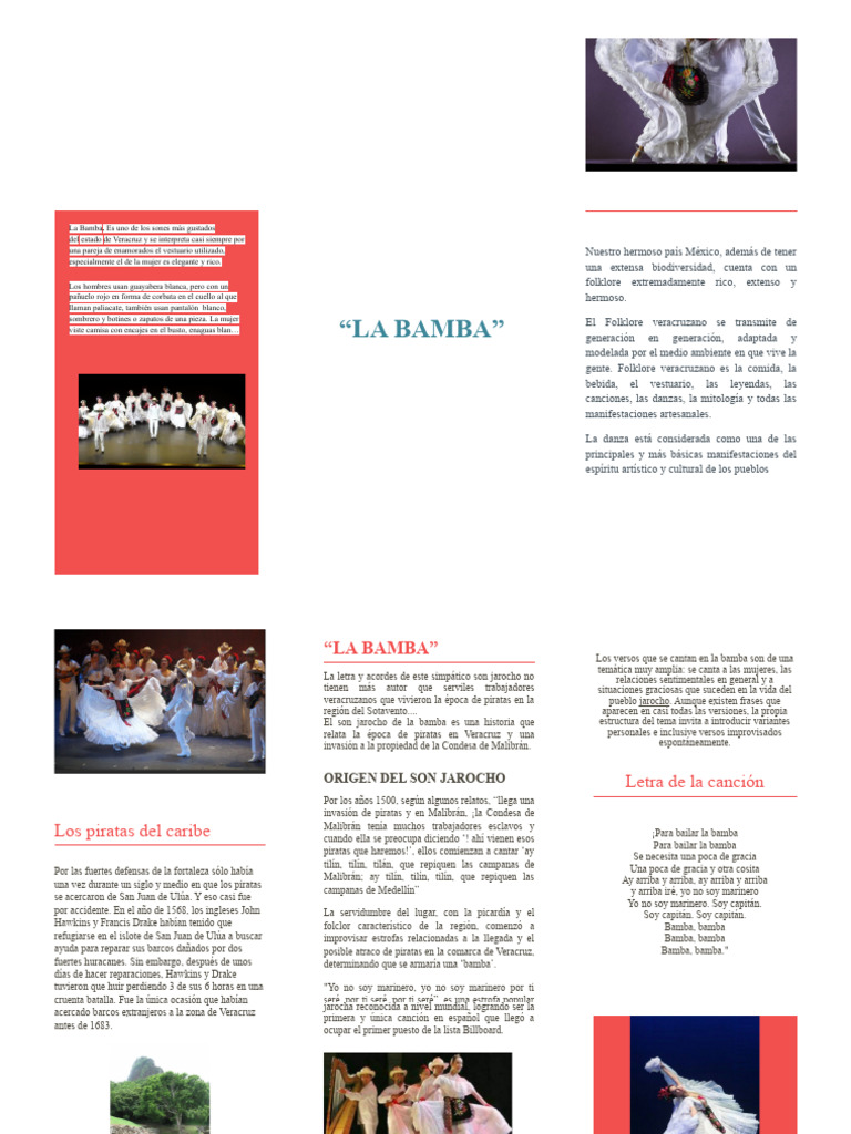 Historia y vestuario de La Bamba | PDF