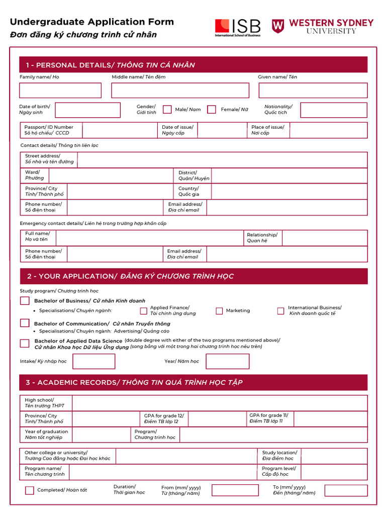 WSU. Undergraduate Application Form 2023 | PDF WSU. Undergraduate Application Form 2023 | PDF