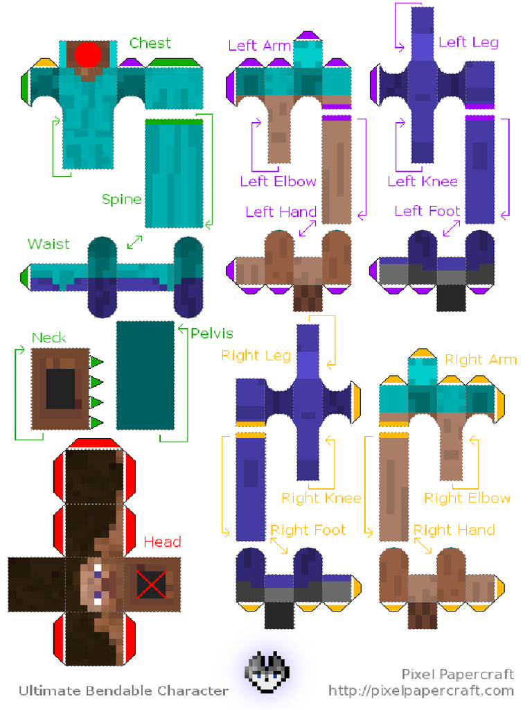 Minecraft Bendable Character (Steve) | PDF