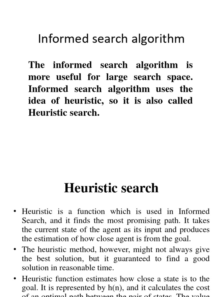 Informed Search | PDF | Computer Science | Mathematical Logic