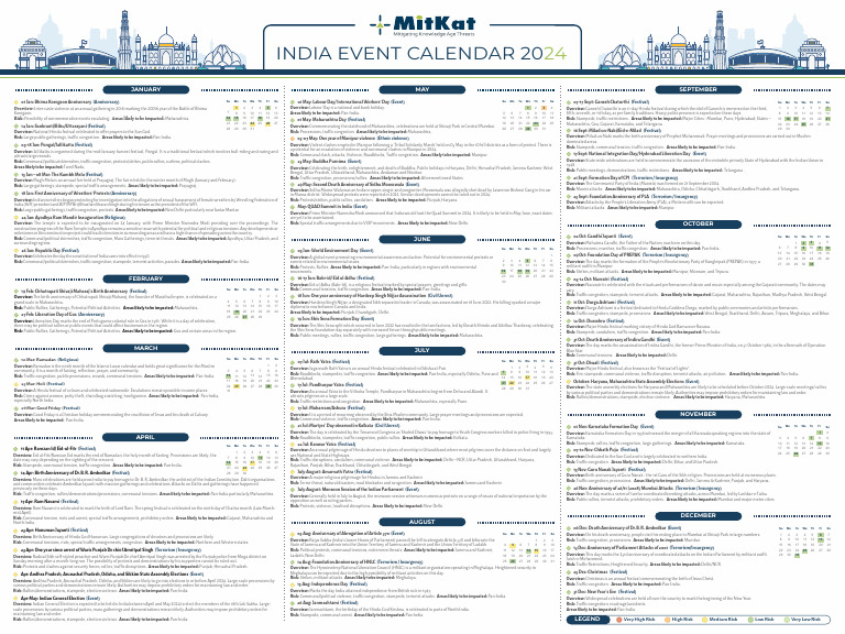 India Event Calendar 2024 | PDF
