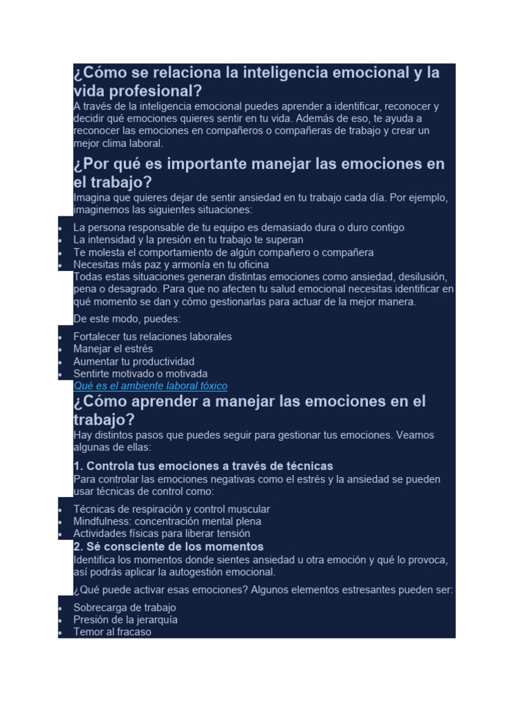 Emociones Descargar Gratis Pdf Las Emociones Ansiedad