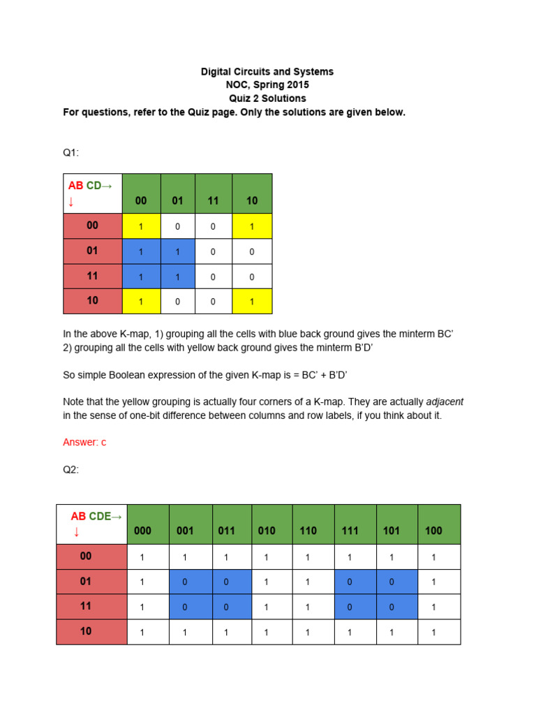 Quiz 2 Solutions | PDF | Computer Programming | Theoretical Computer Science