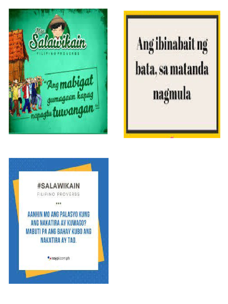 Salawikain Samples | PDF