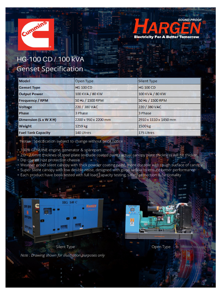 Spec Genset For Load Test | PDF