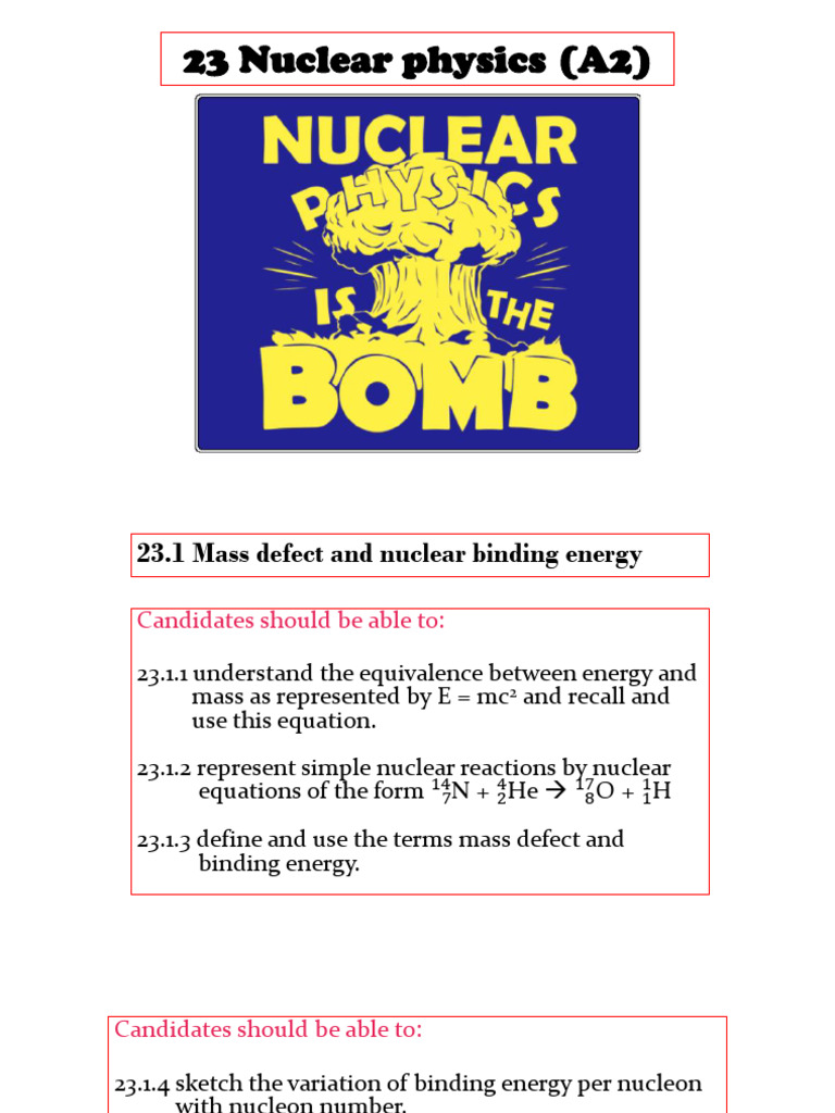 23 Nuclear Physics | PDF | Radioactive Decay | Atomic Nucleus