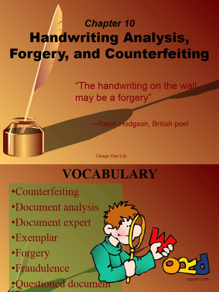 Chapter 10 Handwriting Forgery | PDF | Graphology | Forgery