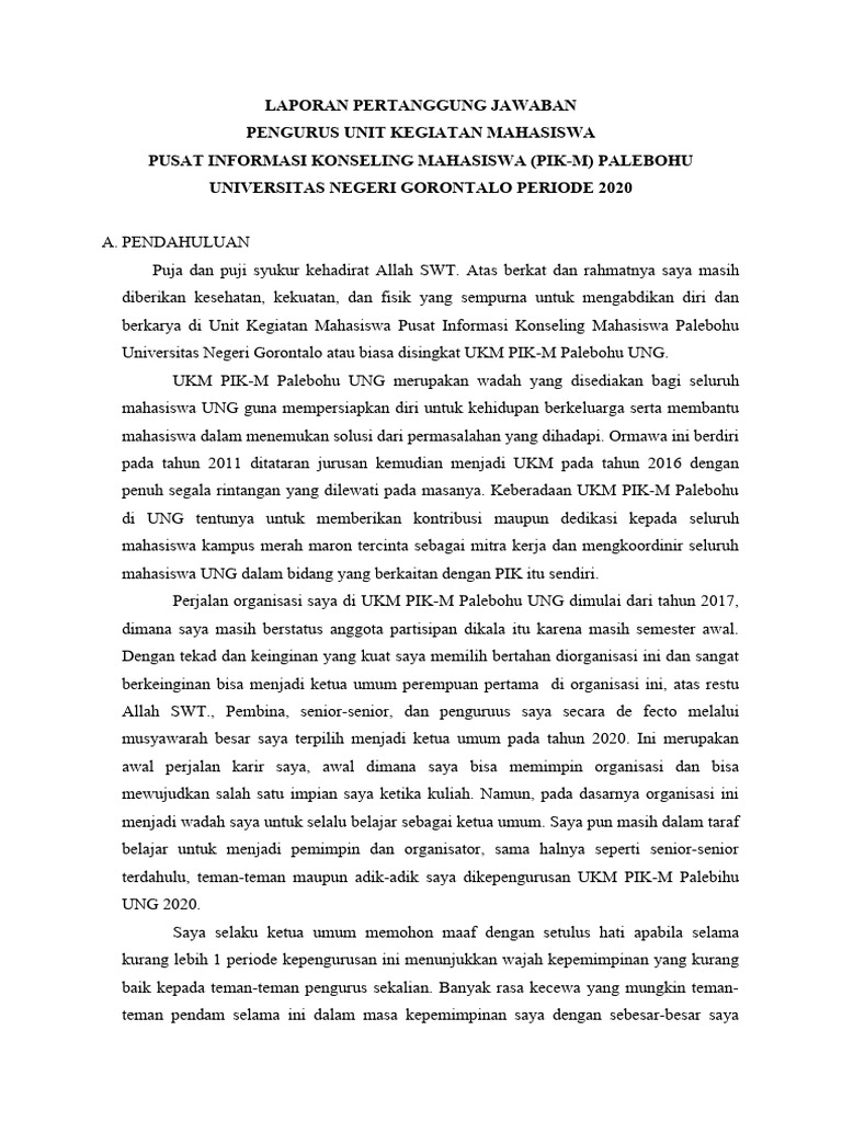 Laporan - Pertanggung - Jawaban 2020 | PDF