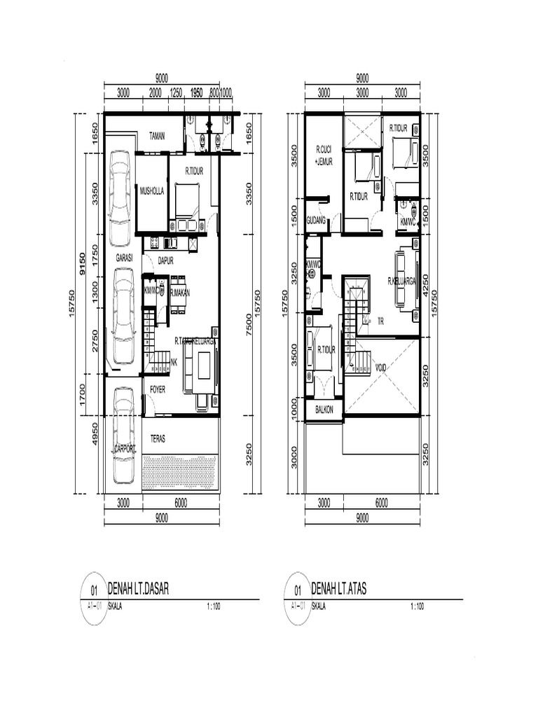 DENAH RT HJ TISNA_2-revisi | PDF