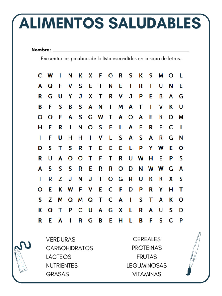 Hoja de Trabajo Sopa de Letras Plato Del Buen Comer | PDF