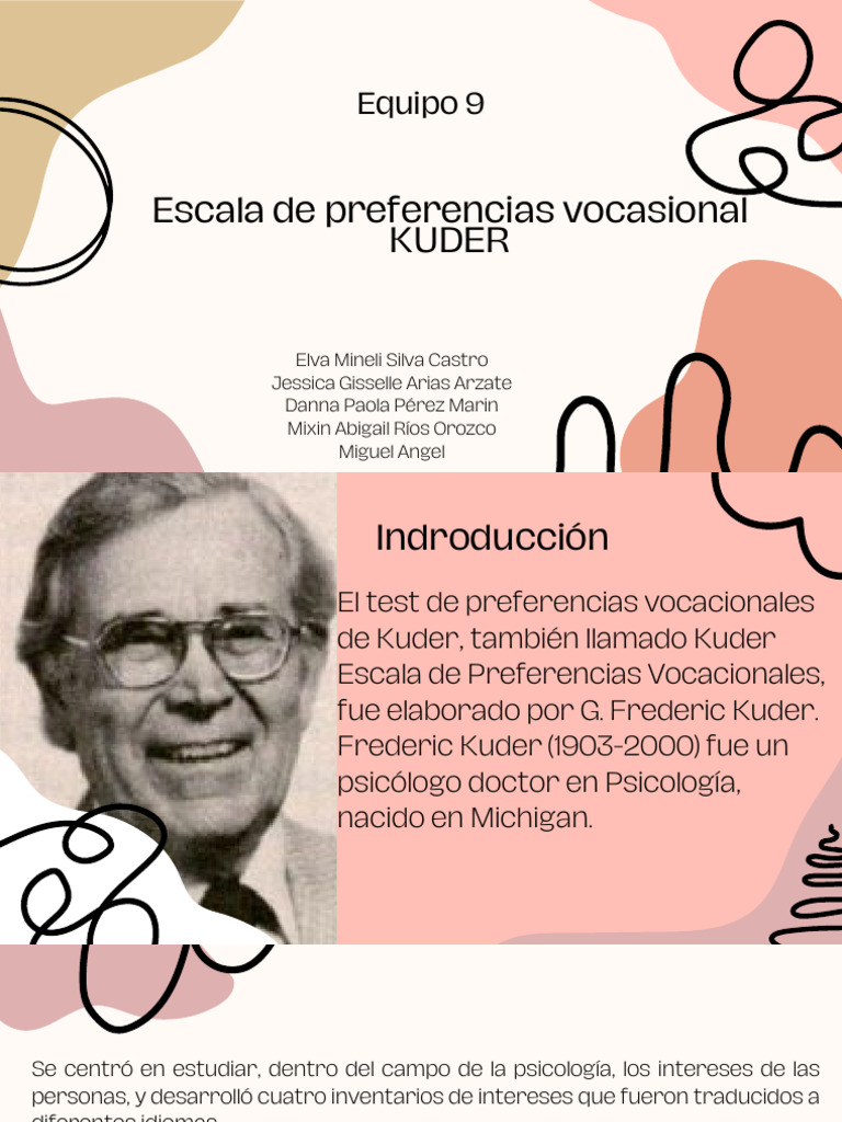 Escala de Preferencia Vocacional de Kuder | PDF | Sicología | Creatividad