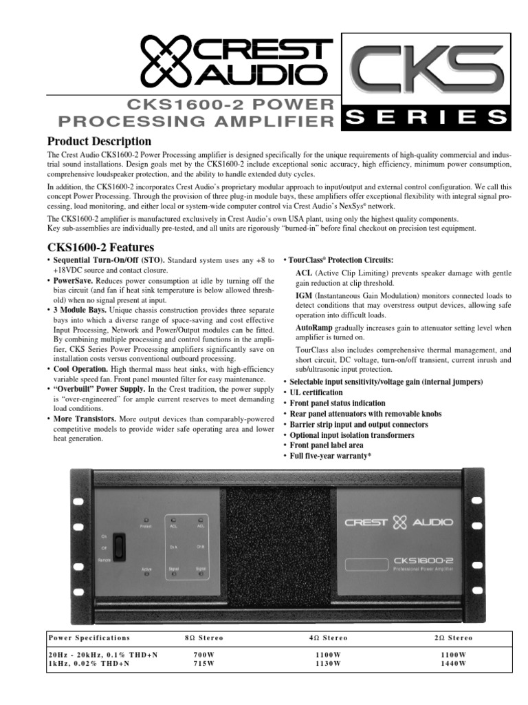 Cks 16002 | PDF | Amplifier | Power Supply