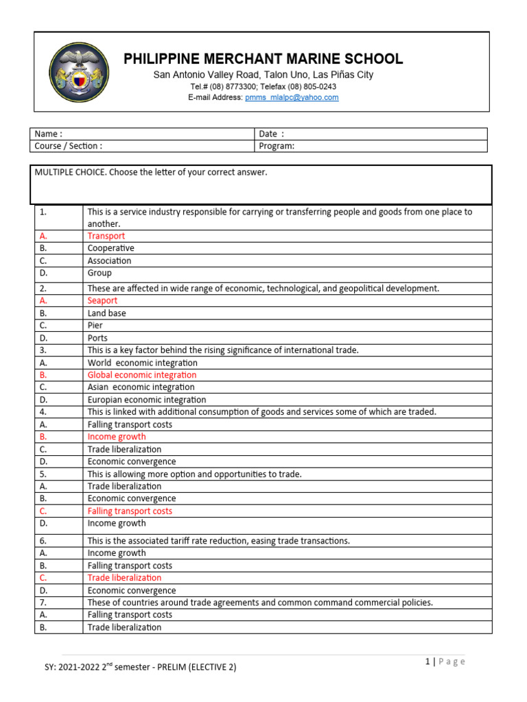 Elective 2 Prelim Exam SY 2021 2022 FWAGAN | PDF | Business
