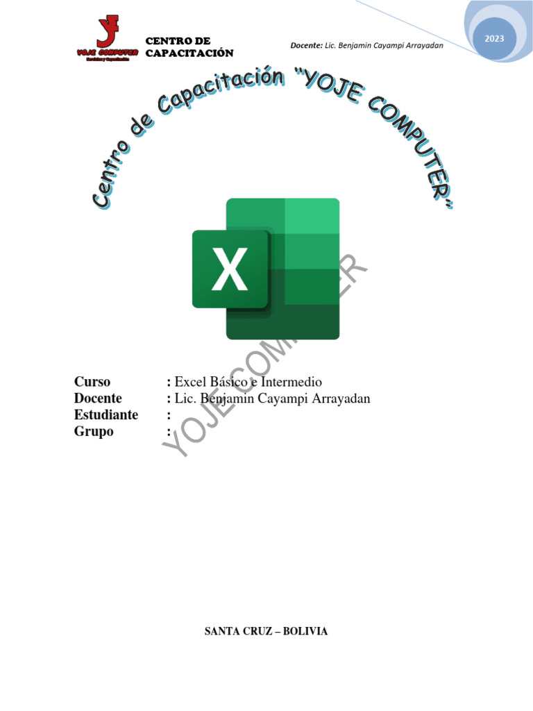 Texto Guia Excel Básico e Intermedio | PDF | Microsoft Excel | Hoja de cálculo