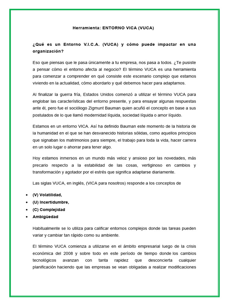 Clase 10 Entorno Vica | PDF | Business | Conocimiento