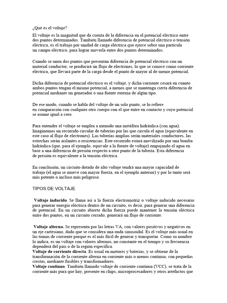 Voltaje y Intesidad . Tenesaca | PDF | voltaje | Corriente eléctrica