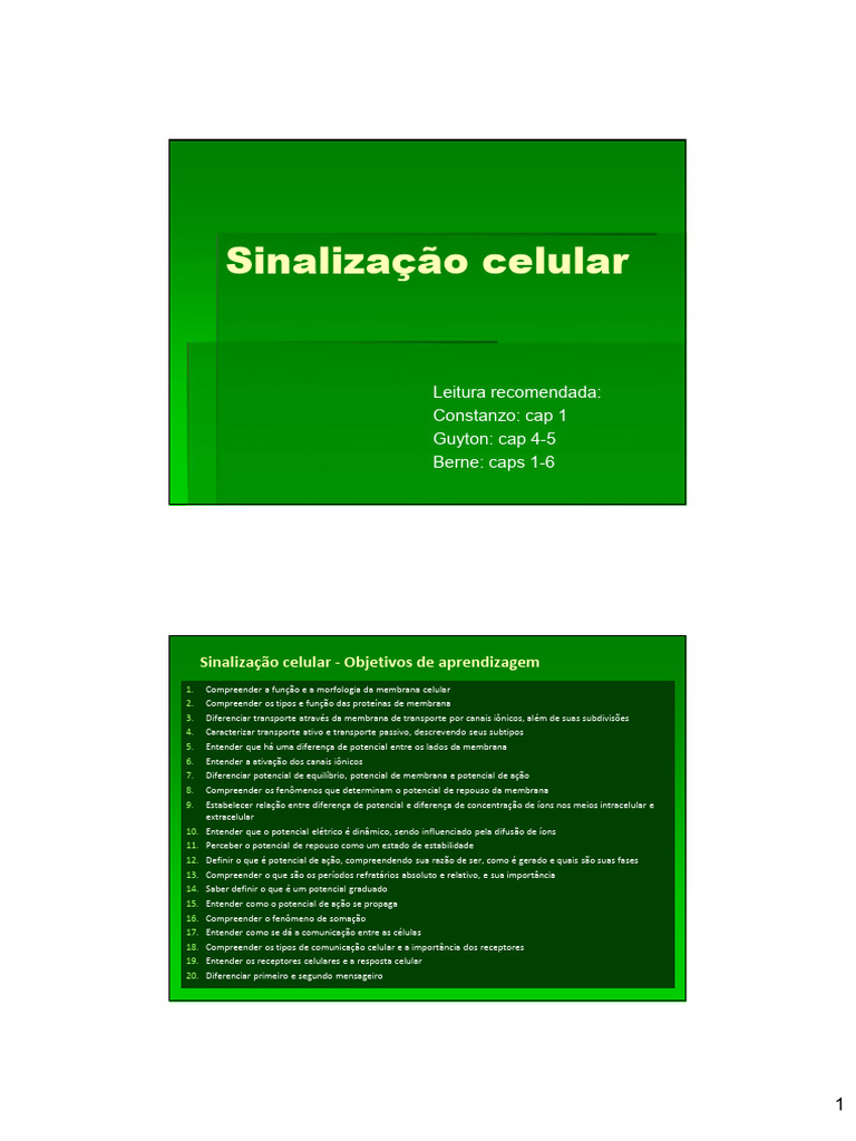 01 Sinaliz Celular | PDF | Bioquímica | Química