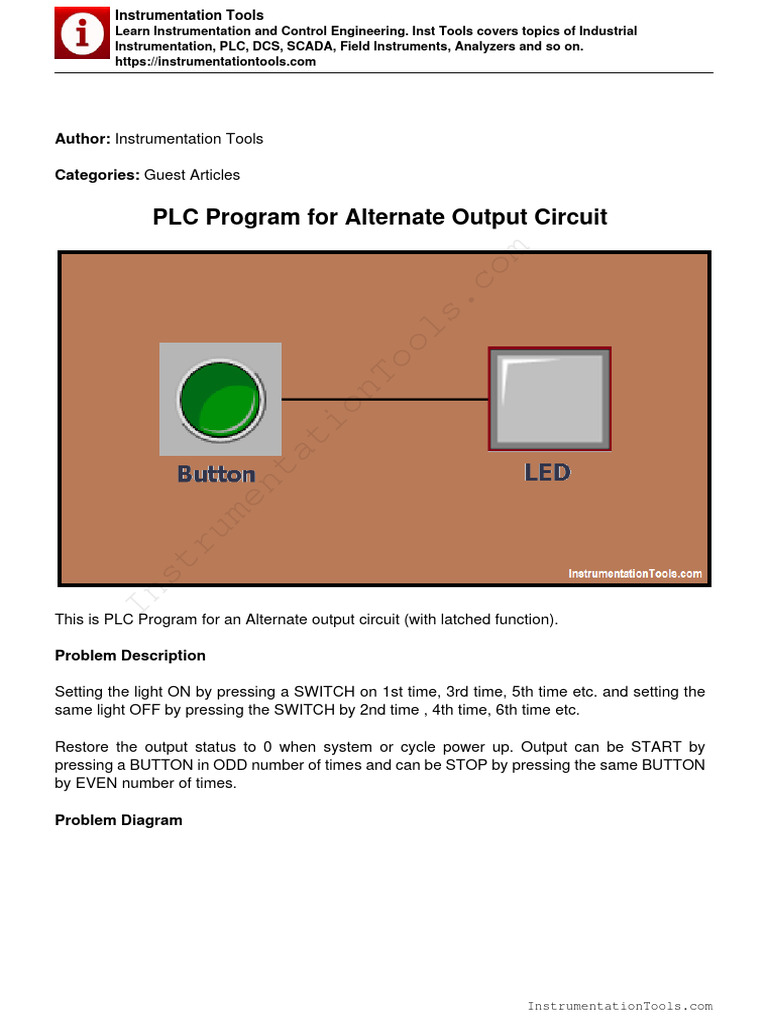 Simple Plc Program Pdf Programmable Logic Controller Systems Theory