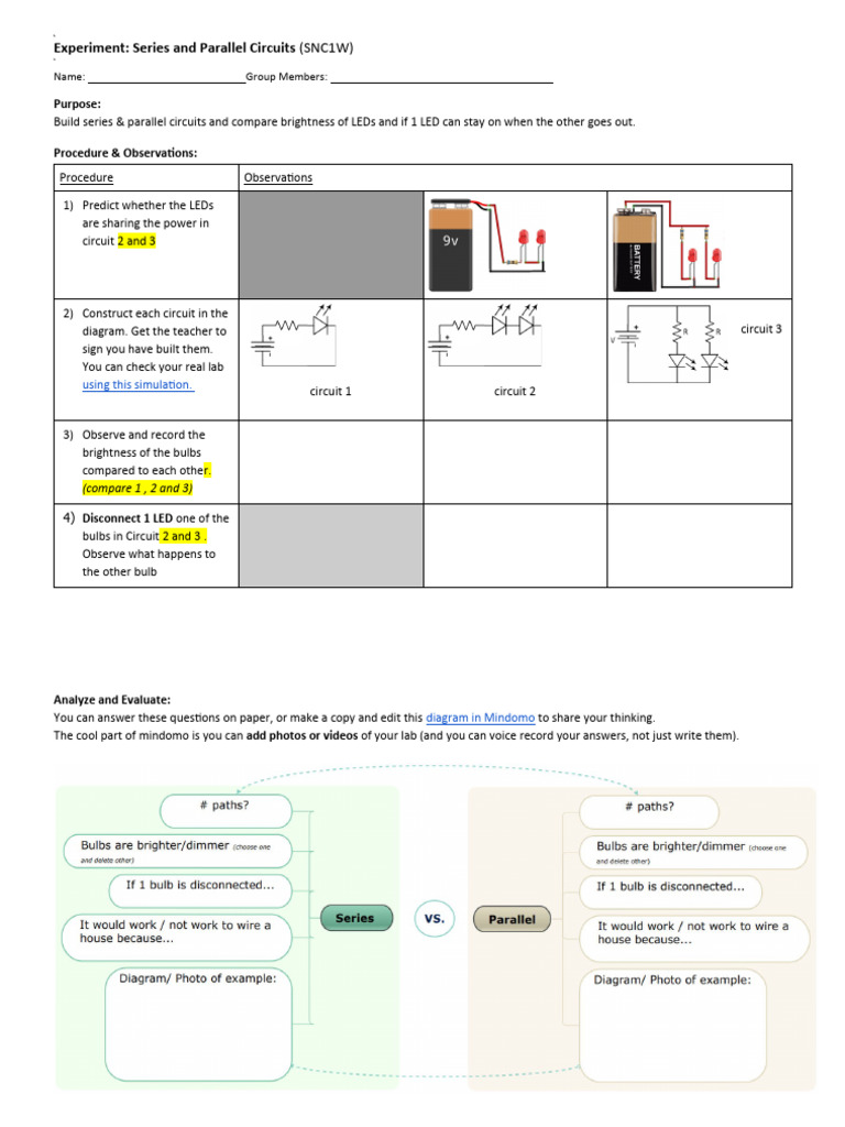 05-Lab - Series&Parallel BREADBOARD | PDF