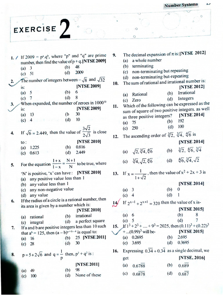 Number System and Polynomial Class 9 | PDF