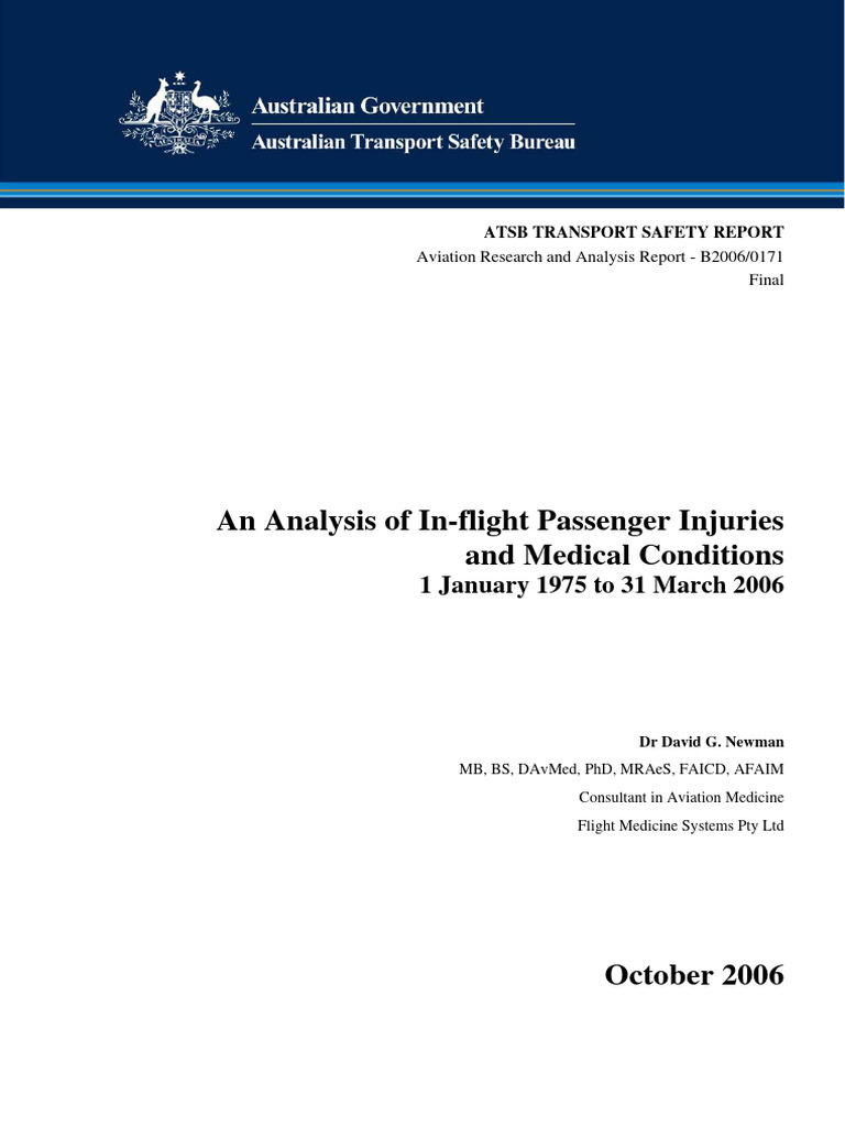 An Analysis of In-Flight Passenger Injuries and Medical Conditions ...