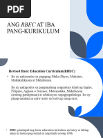 Revised Basic Education Curriculum (RBEC) | PDF