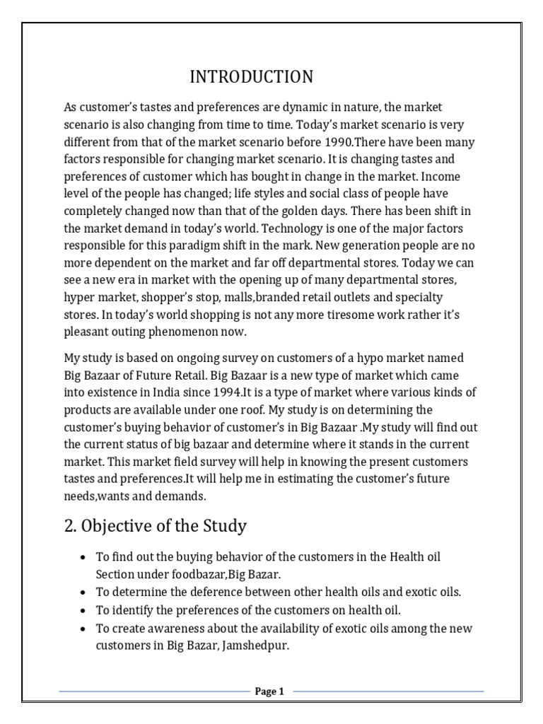 Internship Project Body | PDF | Retail | Sales