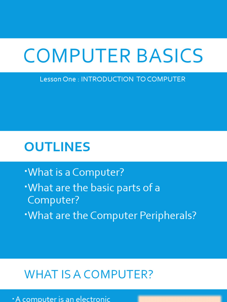 Computer Basics 2 | PDF | Games & Activities