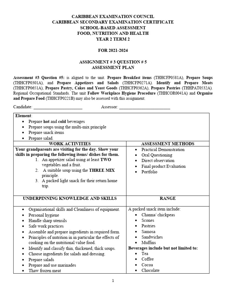 FN&H Sba 3 2021-2024 | PDF | Cooking | Roasting