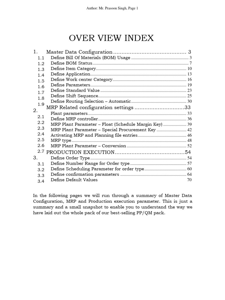 3 Updated SAP PP QM Configuration Pack | PDF | Cost | Routing