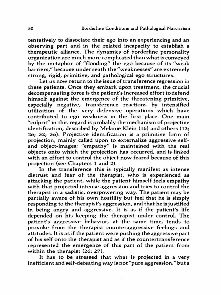 Otto F. Kernberg - Borderline Conditions and Pathological Narcissism ...