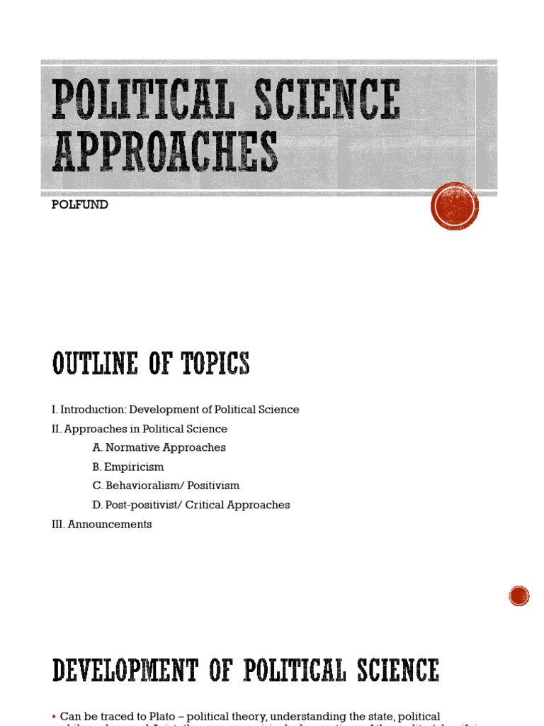 Normative Approaches in Political Science | PDF | Positivism | Science