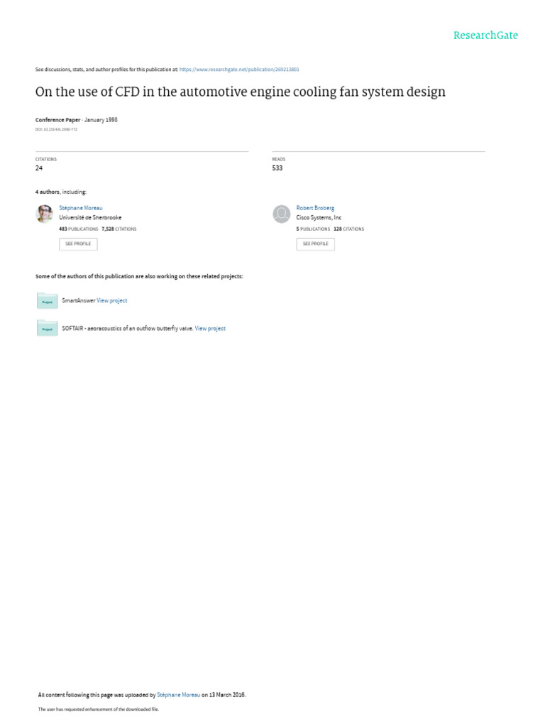 1998-On The Use of CFD in The Automotive Engine Cooling Fan System ...