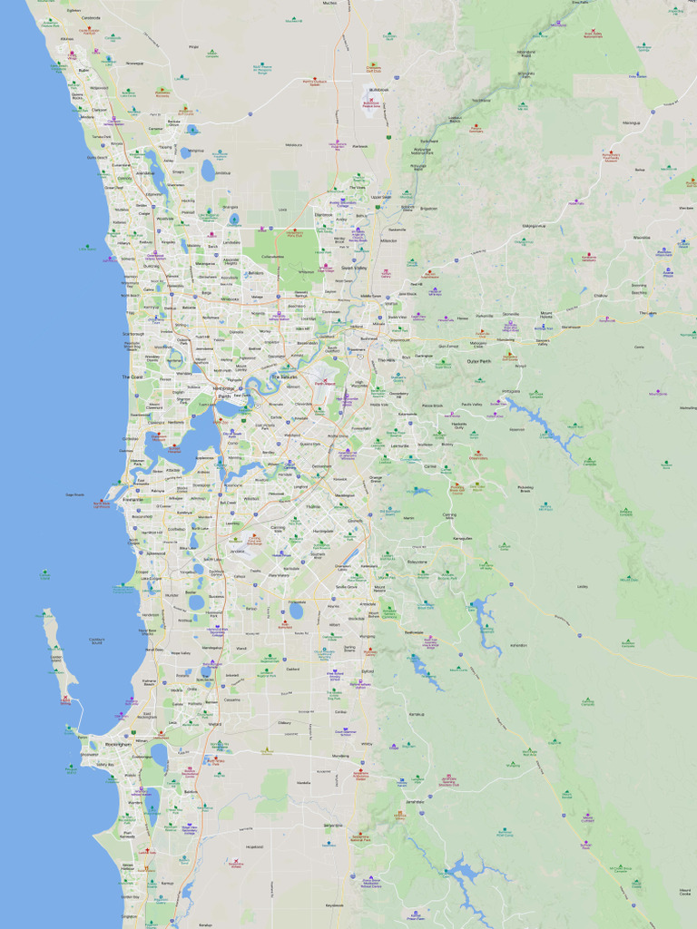 Perth Region Suburb Map 2023 | PDF