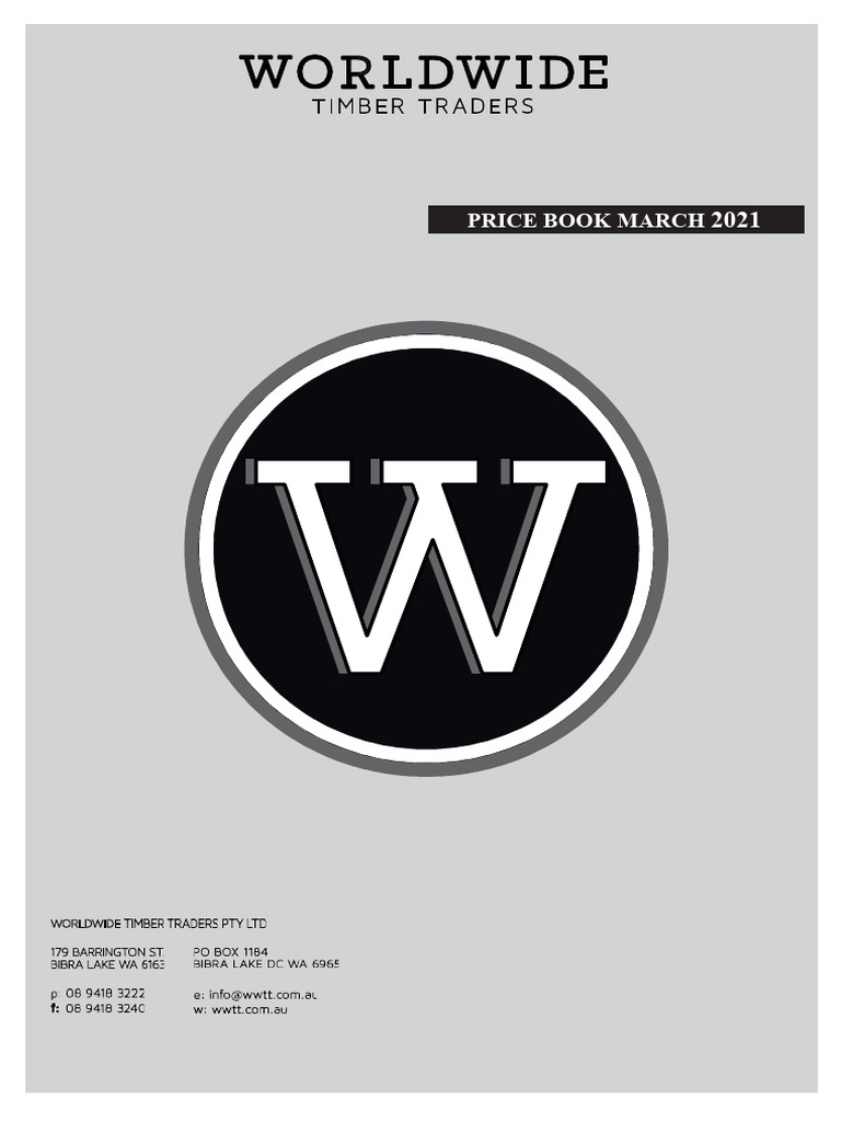 WWTT - Price-Book-MARCH-2021 | PDF