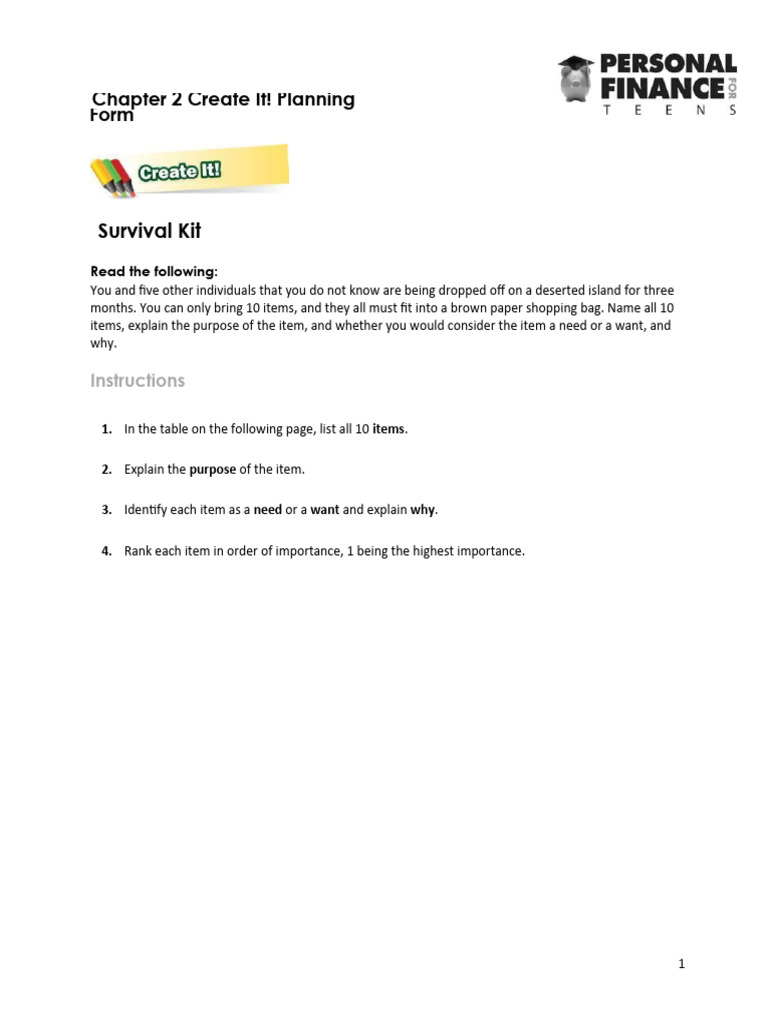 Survival Kit | PDF | Language Arts & Discipline