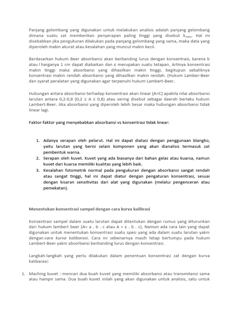 Cara Membuat Kurva Kalibrasi Absorbansi | PDF | Sains & Matematika