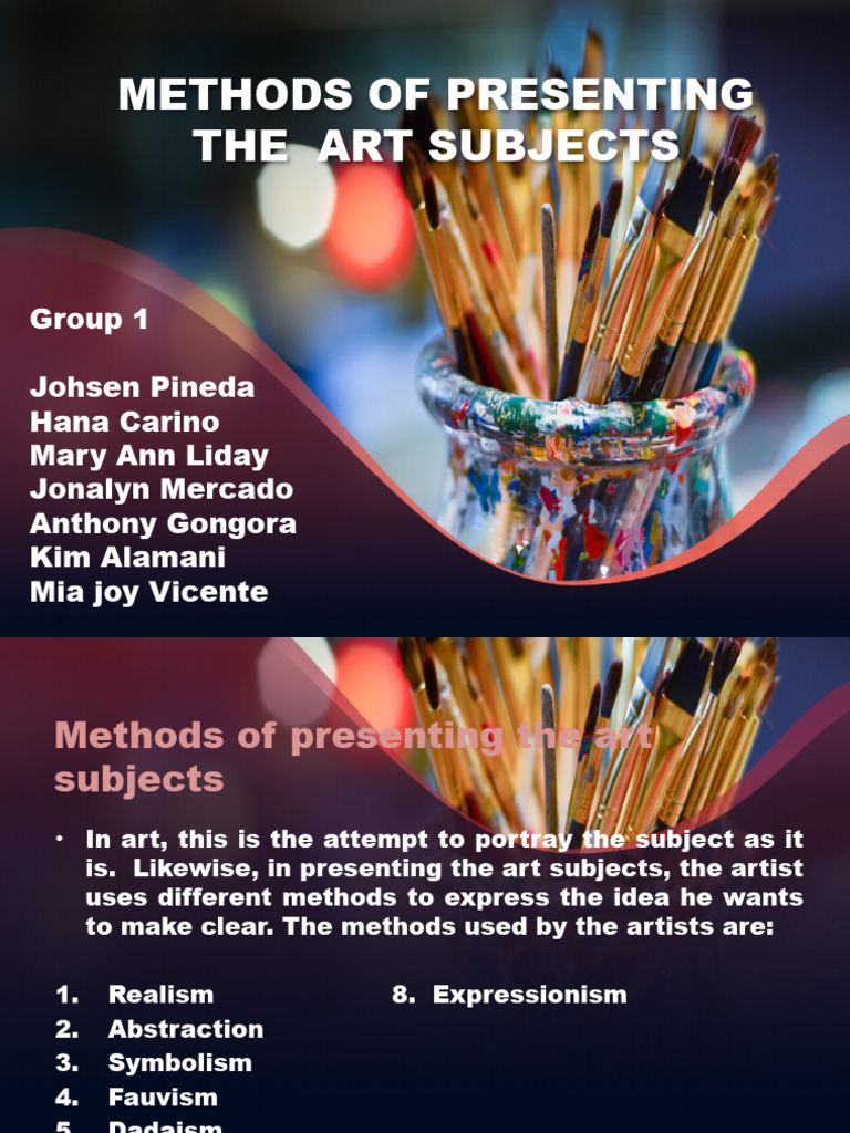 Art Presentation Methods Explained | PDF | Surrealism | Abstract Art