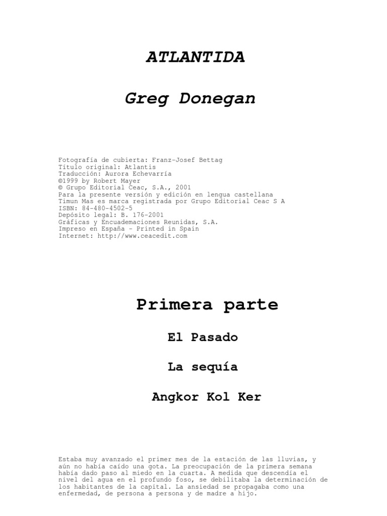 Atlantis, La Ciudad Perdida - Greg Donegan | PDF | Fuerzas especiales ...