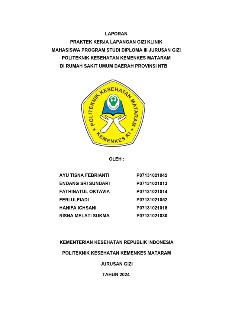Format Laporan PKL Agk Rsud Prov NTB | PDF