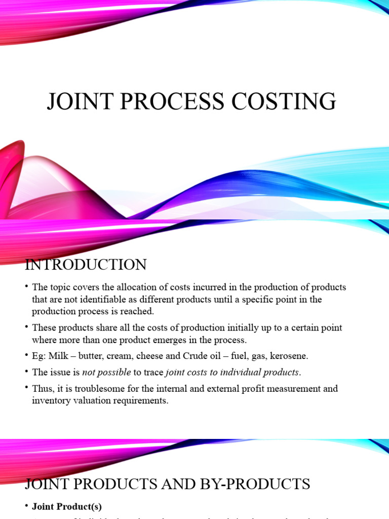 Joint Process Costing | PDF | Measurement | Cost