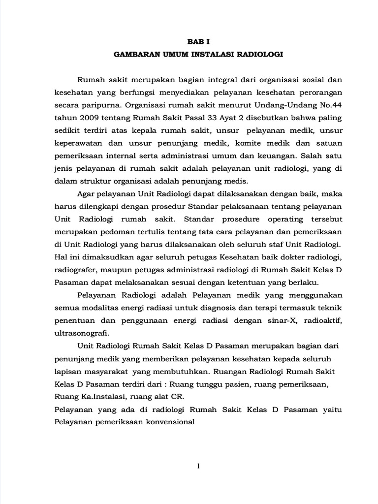 CTH - Laporan Program Tahunan Radiologi | PDF