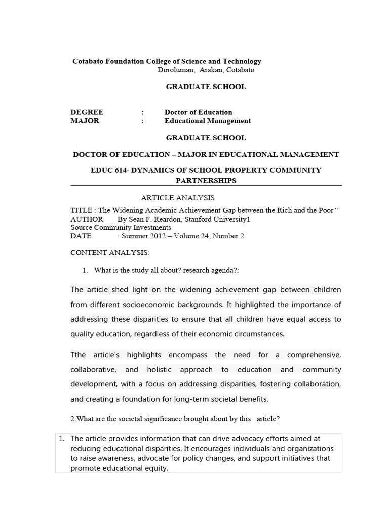 -Academic-Achievement-gap-between-the-rich-and-the-poor | PDF | Poverty ...