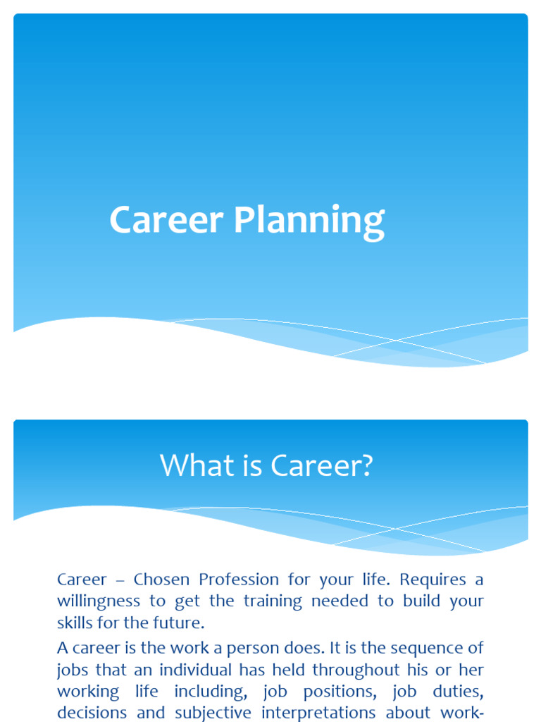 Career Planning | PDF | Goal | Employment