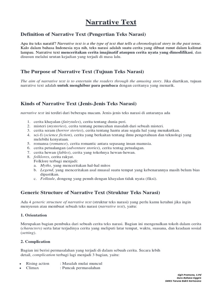 Narrative Text | PDF